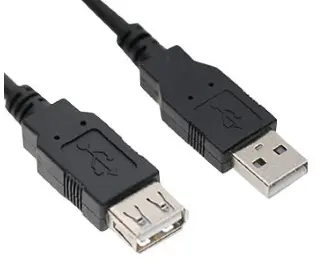 E-GREEN Kabl USB A - USB A M/F produžni 5m crni