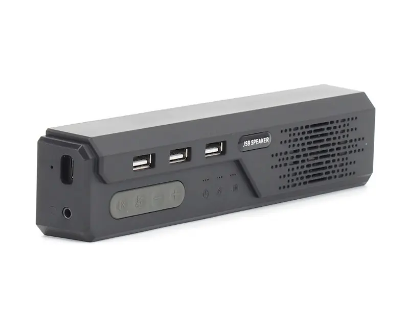 FAST ASIA Adapter USB 2.0 3x HUB + Speaker+ Microphone sivi