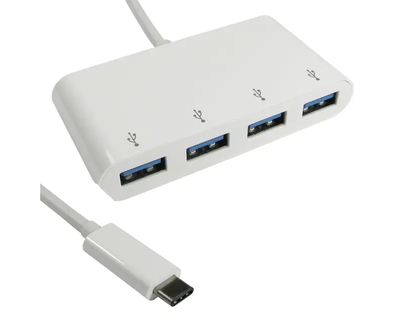 E-GREEN USB 3.1 tip C HUB 4 Port beli