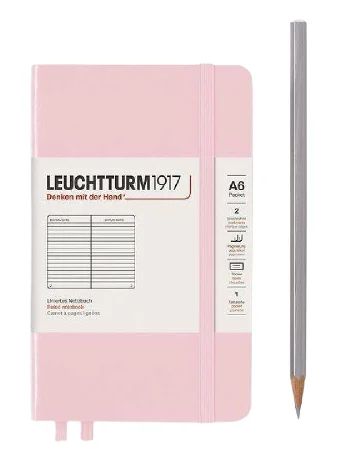 Agenda A6 Pocket - Leuchtturm, Hardcover, Powder, 185 PG Ruled