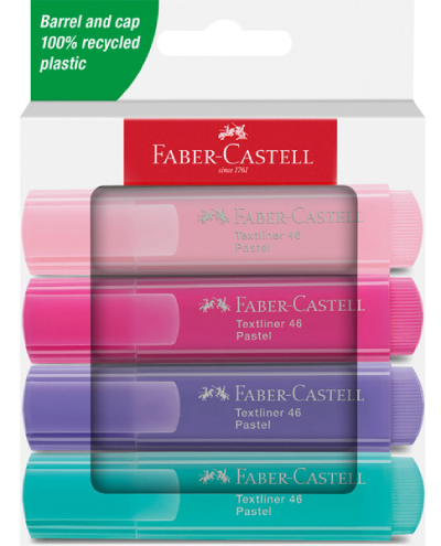 Faber-Castell - flomaster set 1/4 - Textliner 46, pastel