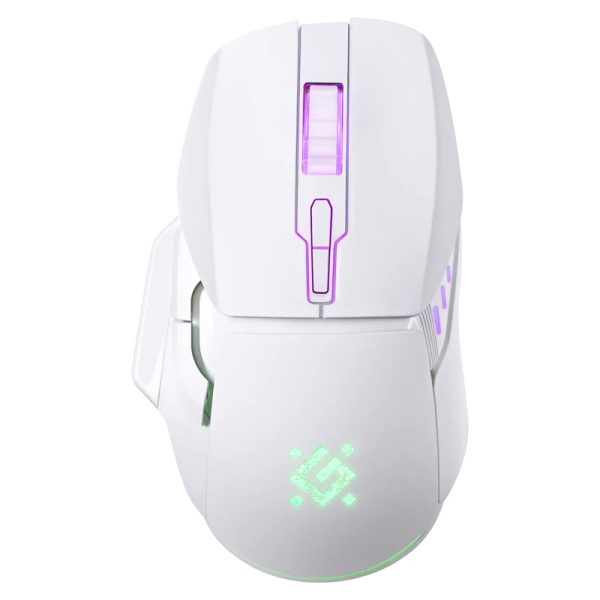 Miš Defender Stix GM-009 RGB Gaming Bežični optički beli Punjiva baterija