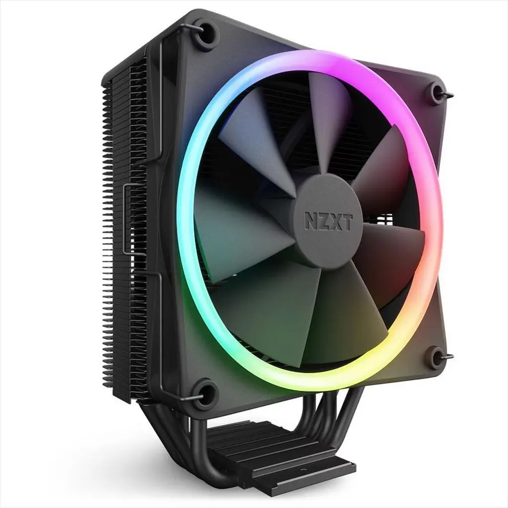 NZXT T120 CPU Hladnjak RGB, 4 toplotne cevi, AMD/Intel, Crni, RC-TR120-B1