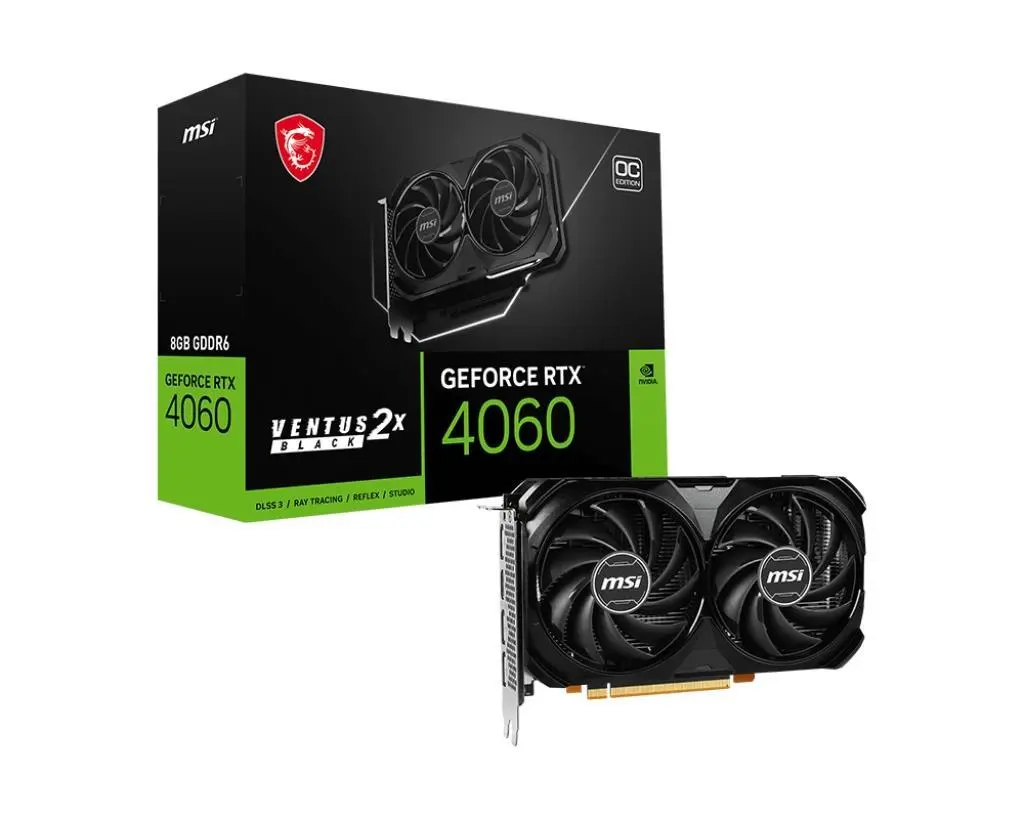 MSI VGA MSI RTKS 4060 ventus 2k oc 8gb gDDR6, 3kdp, HDMI, tork 4.0, crna