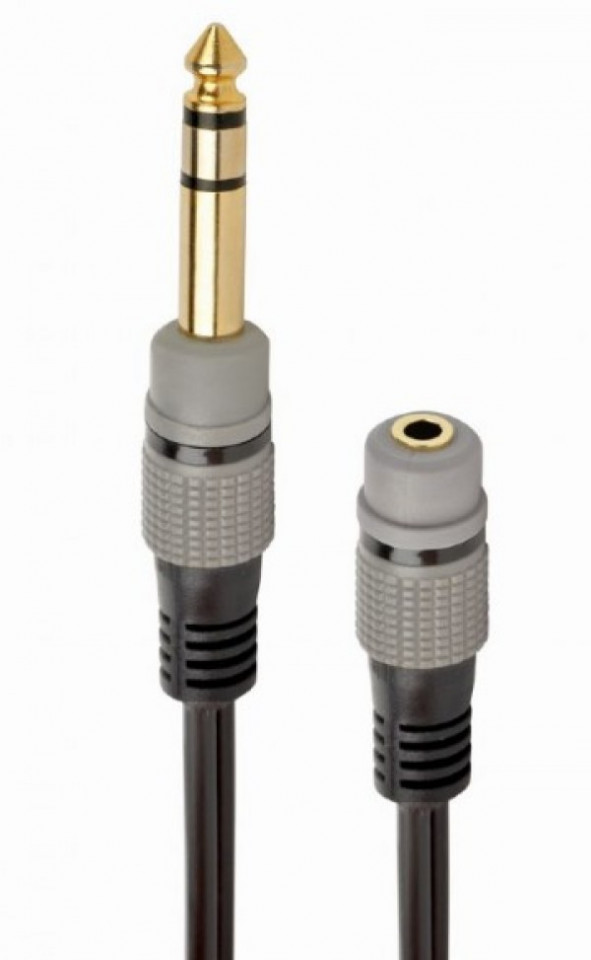Audio adapter 1x6,35mm muški na 1x3,5mm ženski Gembird A-63M35F-0.2M, cca 20cm, pozlaćeni konektori