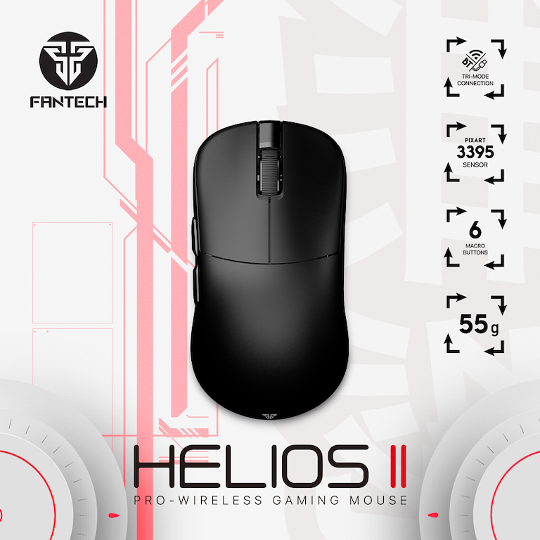 Mis Wireless Gaming Fantech XD3 (V3) 1K Helios II crni