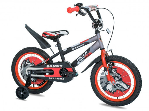 Bicikl dečiji WOLF 16" crna/siva/crvena