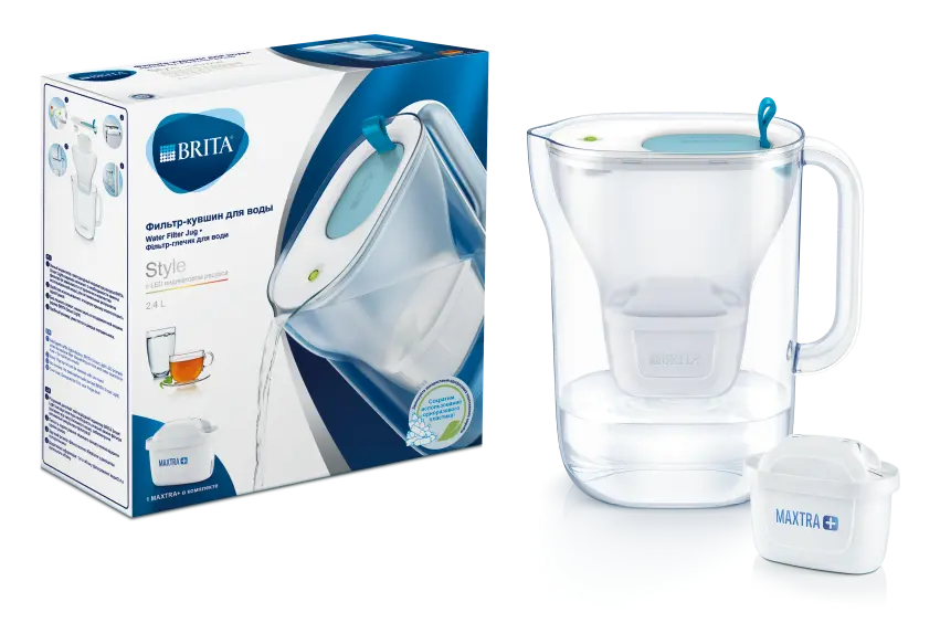 BRITA Filter za vodu Style bokal 2.4 L plavo-beli