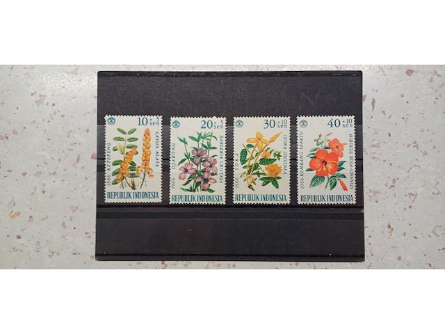 1966 Indonezija flora serija cisto ** GUMA! (7624)