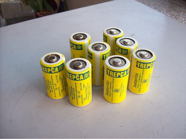 TREPCA baterije 1,2 V - 1,8Ah , Made in Yugoslavia