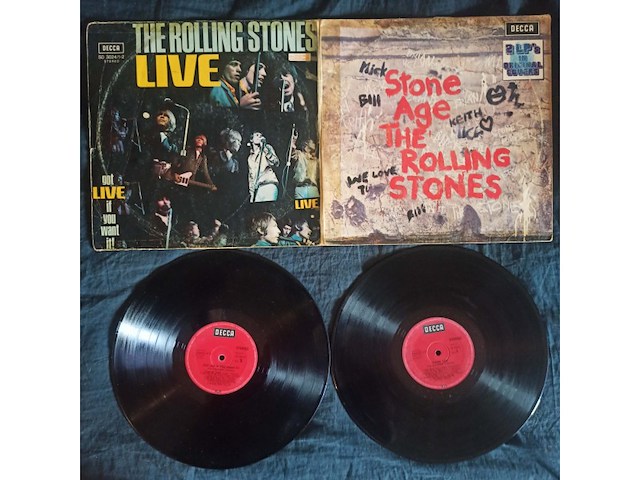 The Rolling Stones 2X LP Stone Age Got Live If You Want