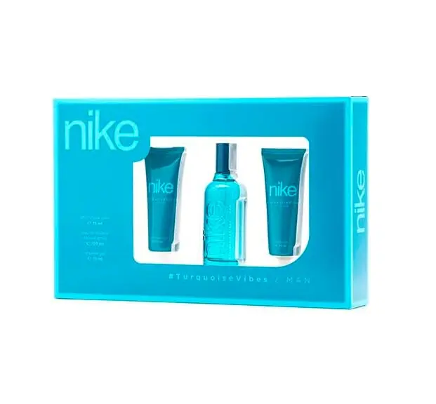 NIKE PERFUMES Set Muška toaletna voda Turquoise Vibes 100 ml + gel za tuširanje 75 ml + balzam posle brijanja 75 ml