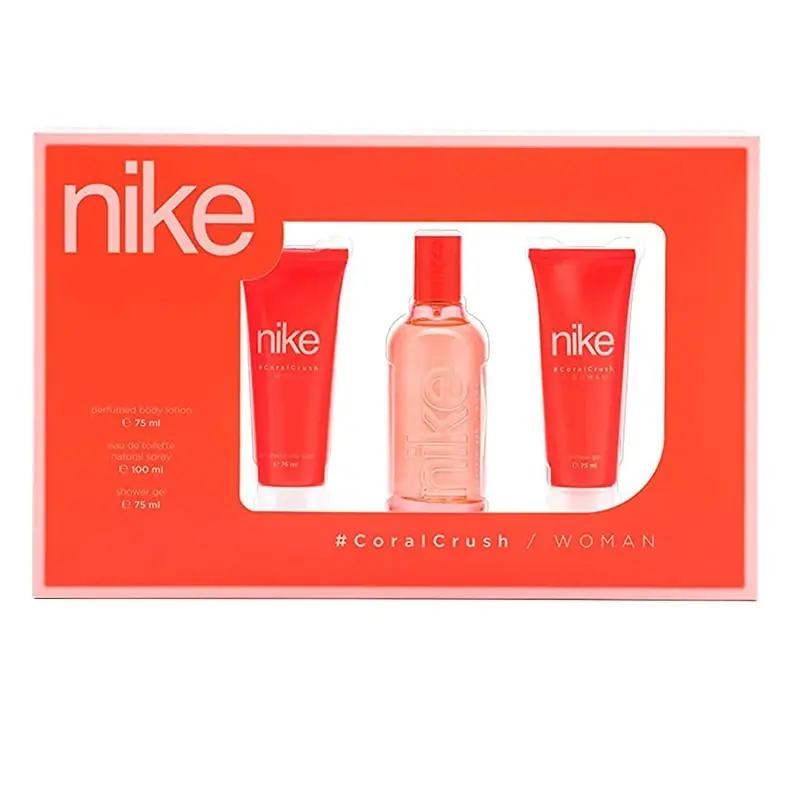 NIKE PERFUMES Set Ženska toaletna voda Coral Crush 100 ml + gel za tuširanje 75 ml + balzam posle brijanja 75 ml