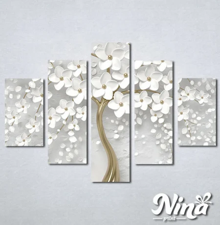 Slike na platnu Drvo sa belim cvetom Nina302_5