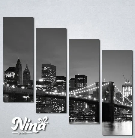 Slike na platnu Bruklinski most noću Nina281_4