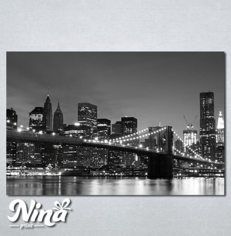 Slike na platnu Bruklinski most noću Nina281_P