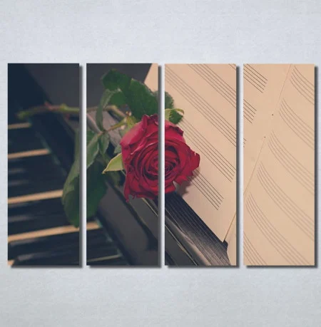Slike na platnu Crvena ruža i klavir Nina30228_4