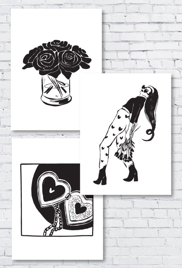 Set slika – Fashion Black