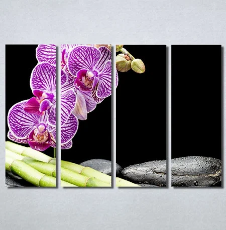 Slike na platnu Ljubicasta orhideja i bambus Nina30213_4