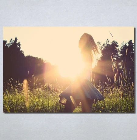 Slike na platnu Girl and sunset Nina30169_P