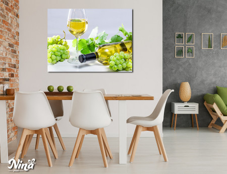 Moderne slike na platnu za kuhinje Vino i grozdje ms086
