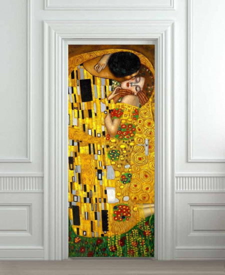 Nalepnica za vrata Poljubac Gustav Klimt 6100