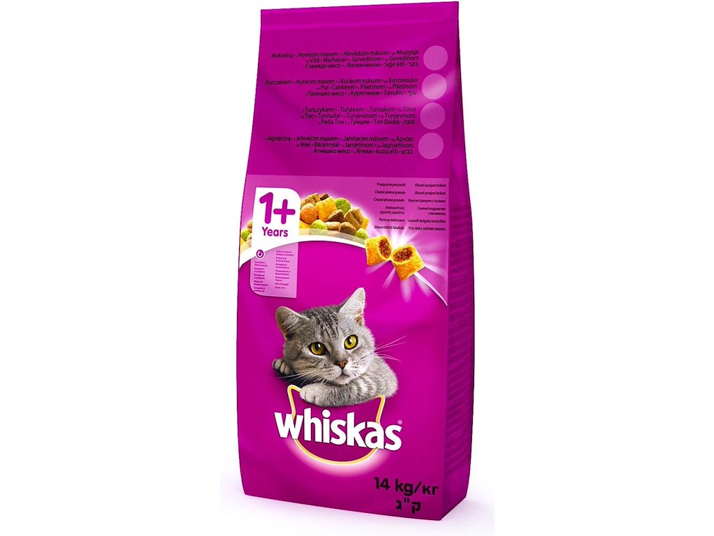Whiskas Hrana za mačke Adult Govedina 14kg