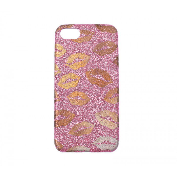 Futrola silikonska Glitter Kiss za Iphone 7/7S Plus 5.5 roze