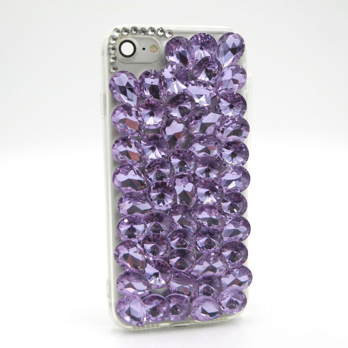Futrola silikonska Crystal Stone za Iphone X ljubicasta