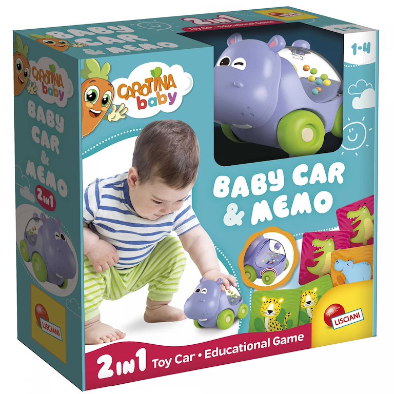 CAROTINA BABY 2U1 AUTO HIPPO I IGRA MEMO LISCIANI