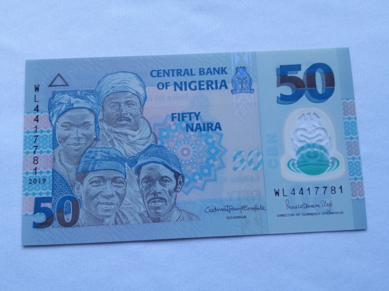 Nigerija 50 naira,2019 god.UNC,polimer