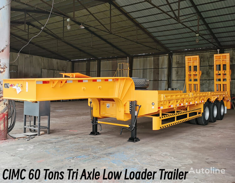 Nova CIMC 60 Tons Tri Axle Low Loader Trailer for Sale in Tanzania poluprikolica sa niskom platformom