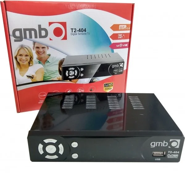 GMB-T2-404 **DVB-T2 SET TOP BOX USB/HDMI/Scart/RF-out, PVR, Full HD, H264, hdmi-kabl, modulator 1449