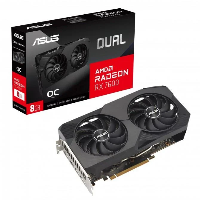 ASUS Dual Radeon™ RX7600 OC Edition 8GB GDDR6 DUAL-RX7600-O8G