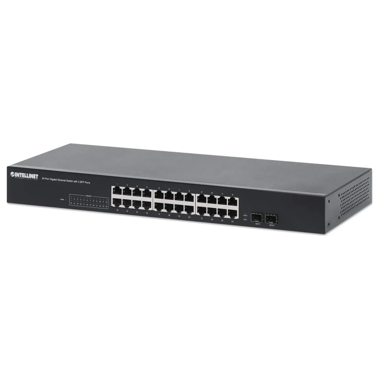 Intellinet 24-PORT GB ETH POE+ WEB 4GB COMBO 370W POE