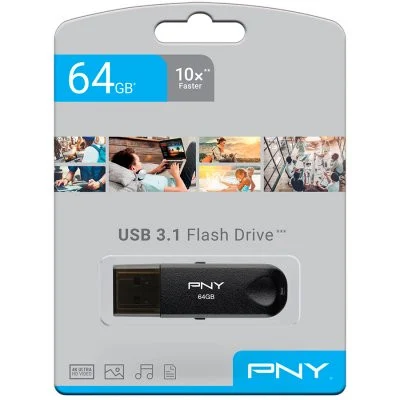 PNY 64GB ATTCLA USB 3.0 BLKTRNBLK