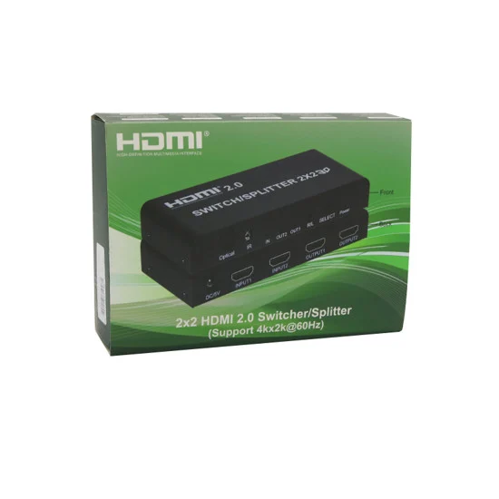 Adapter HDMI razdelnik (splitter) 2 na 2 (4Kx2K)