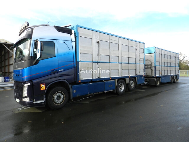 Volvo FH 500 kamion za prevoz stoke + prikolica za prevoz stoke