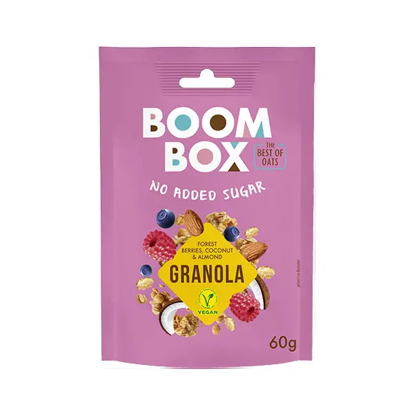 Boom Box Ovsena granola, Šumsko voće, kokos i badem, 60g