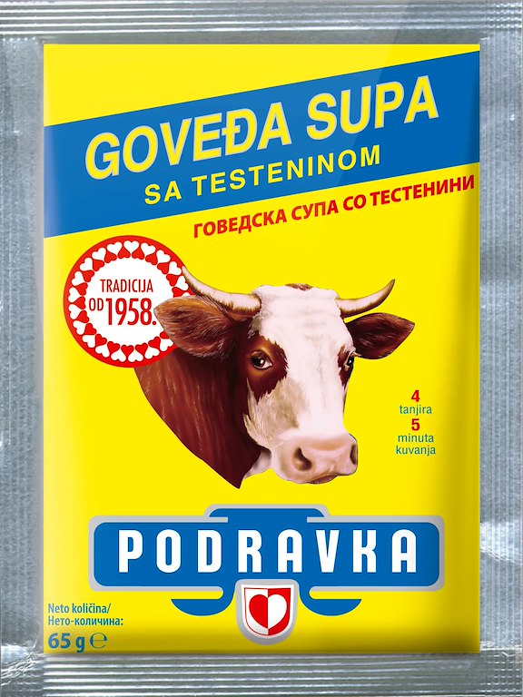 PODRAVKA Goveđa supa sa testeninom 65g