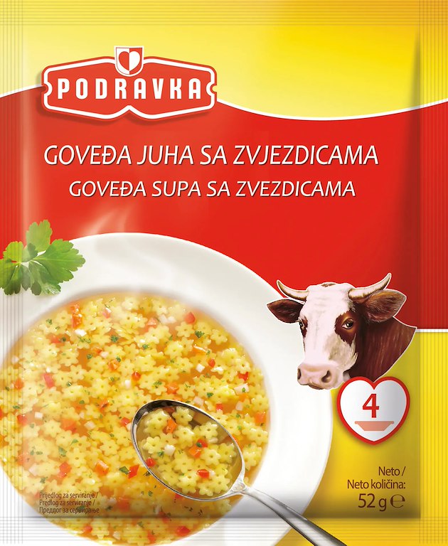 PODRAVKA Goveđa supa sa zvezdicama 52g