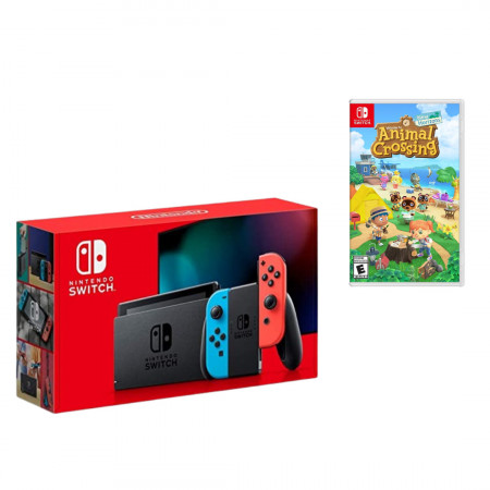 Konzola Nintendo SWITCH (Red and Blue Joy-Con) + Animal Crossing + poklon