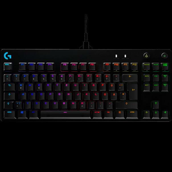 LOGITECH G PRO TKL Corded Mechanical Gaming Keyboard - BLACK - US INT'L - USB - CLICKY