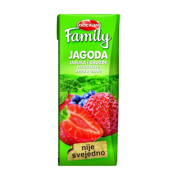 Nectar Family Negazirani sok Jagoda, 0.2L