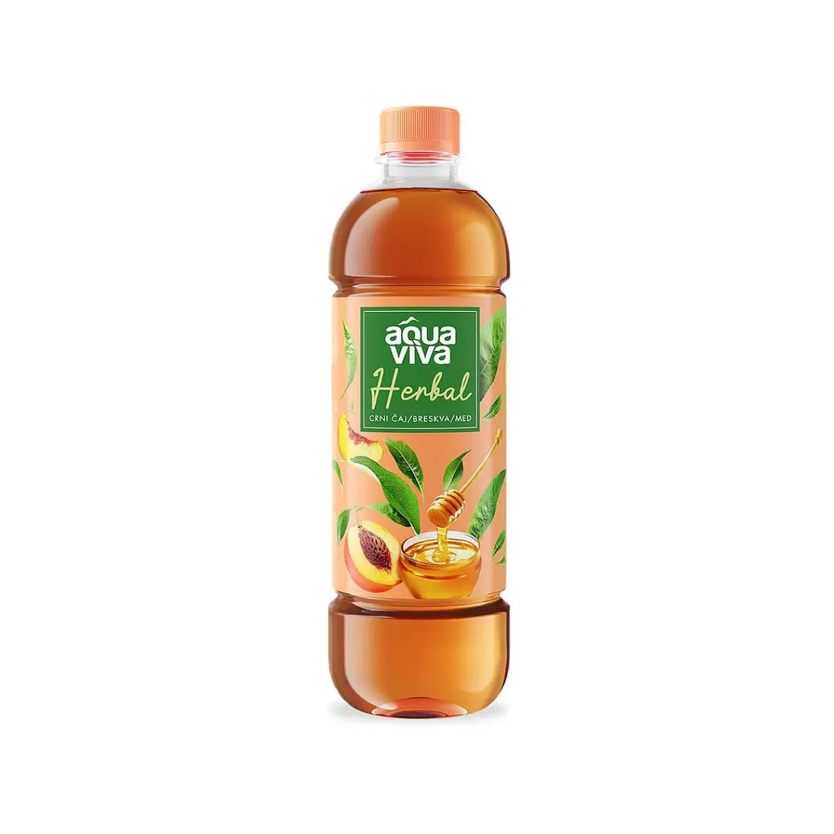 AQUA VIVA HERBAL Negazirano piće, Ukus breskve, 0.5 L