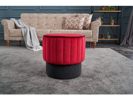 Atelier del Sofa Tabure Rose Puf Red