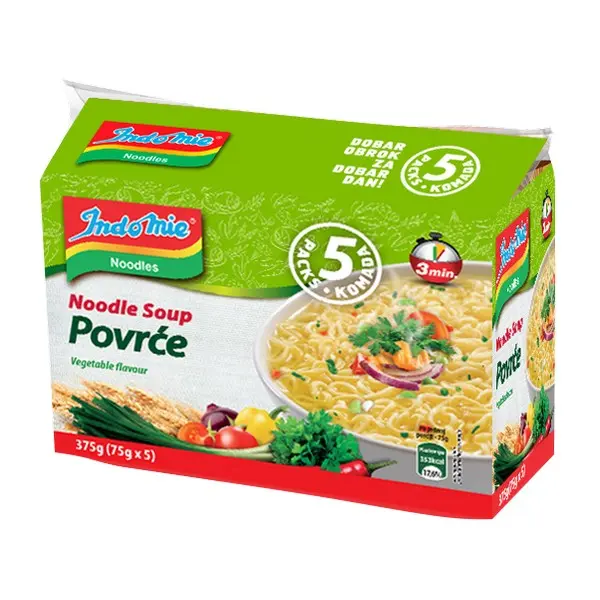 Indomie Instant supa sa testeninom Povrće, 5x75g