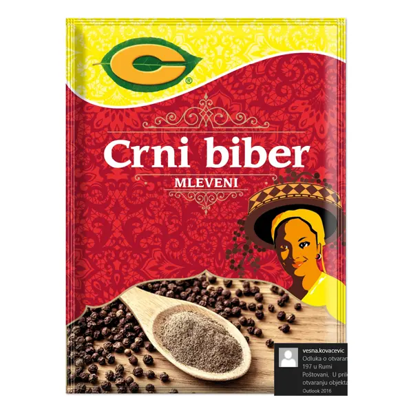 C Biber, Crni, Mleveni, 5g