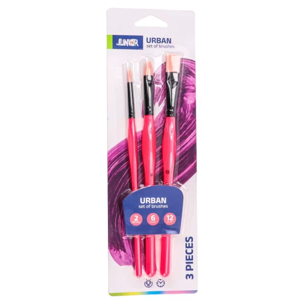 Urban, set četkica, roze, 3K