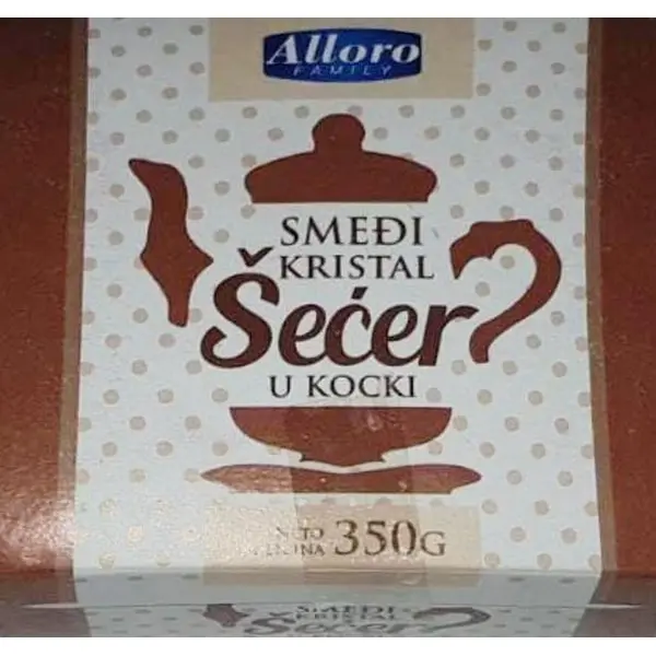 Alloro Šećer u kocki, Smeđi, 400g